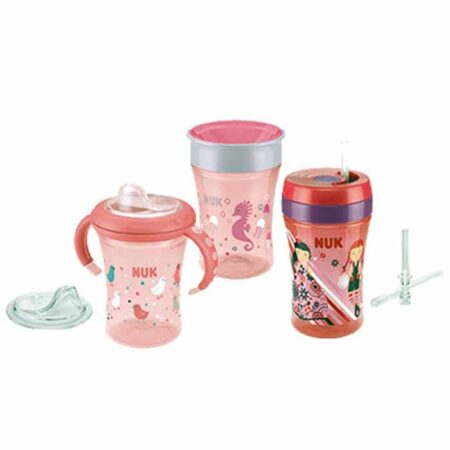 Buy Nuk 3 in 1 Learn To Drink Set (Girl) Online Pakistan | Purejoy.pk