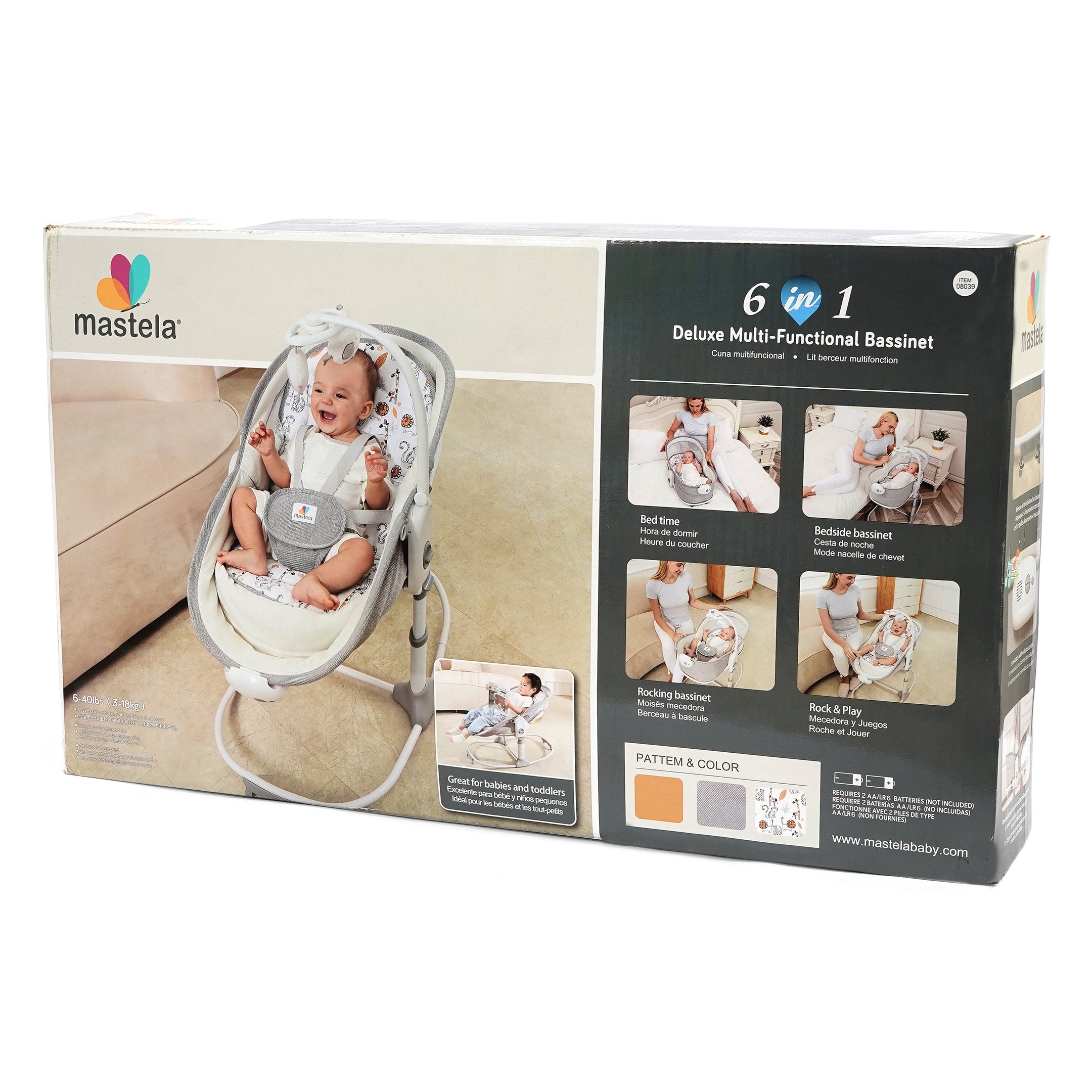 Mastela 6 In 1 Multifunction Bassinet Grey - Purejoy.pk