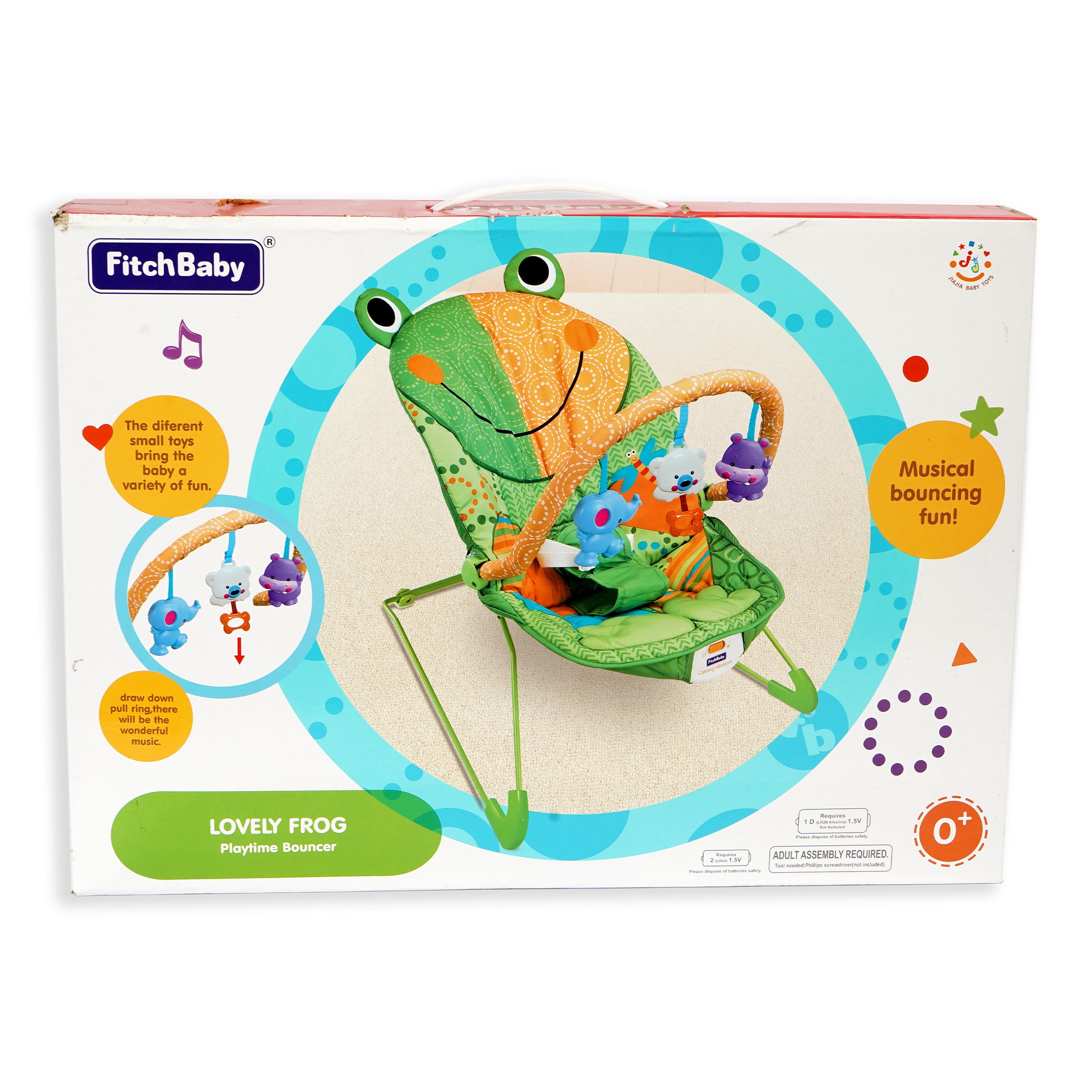 Frog Print Baby Bouncer with Vibrations - Purejoy.pk