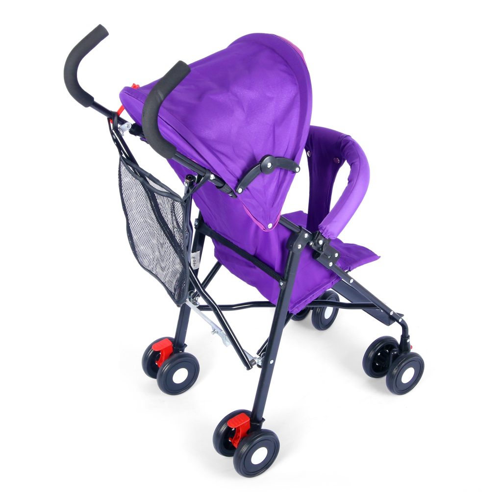 Lightweight Foldable Baby Stroller Buggy - Purple - Purejoy.pk