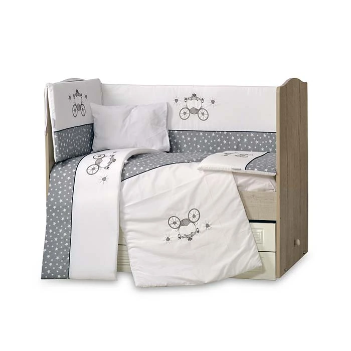 Cot Bedding Set Grey Tinnies - Get tinnies cot bedding at best price