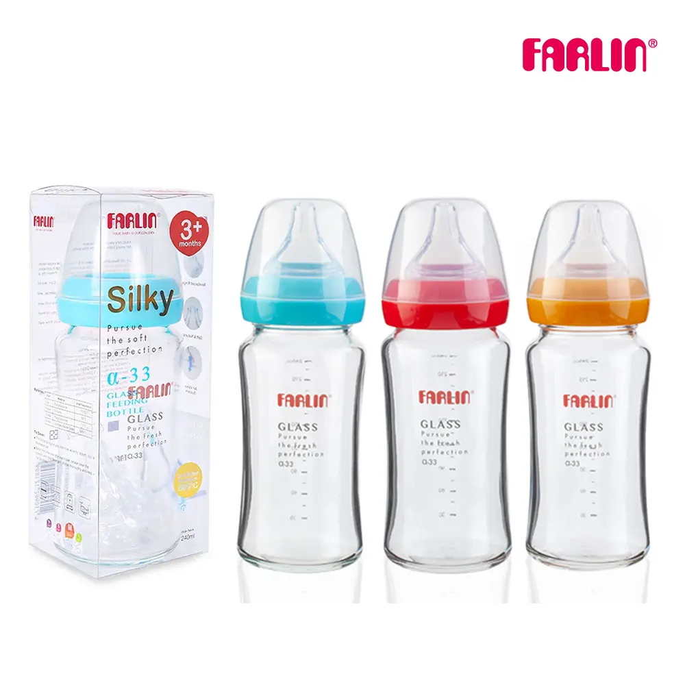 Buy Farlin Glass Feeder - Wide Neck - 240ml - AB-32008 Online | Purejoy.pk
